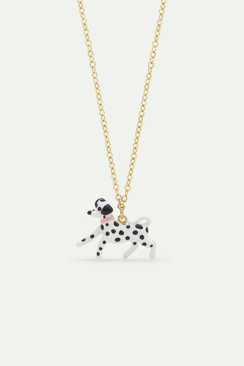 Les Néréides Loves Animals - Black and White Dalmatian Pendant Necklac